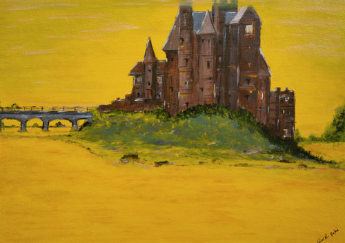 Buy Bridge Castle Handmade Painting by SHIRISH DOLAS. Code:ART_5395 ...