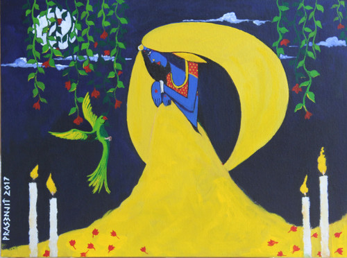 Buy Meghaduta Handmade Painting by PRASENJIT GURU. Code:ART_1050_37625 ...