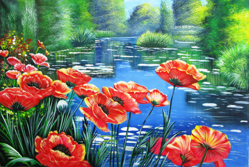 Buy Flower Forest - Realism, Floral, Nature Painting Online | Fizdi