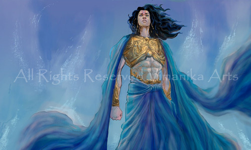 Buy Varun Dev - Fantasy, Mythical, Divine Painting Online | Fizdi