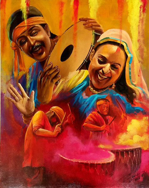 Buy Ranga Rang - Vivid, Expressive, Dynamic Painting Online | Fizdi