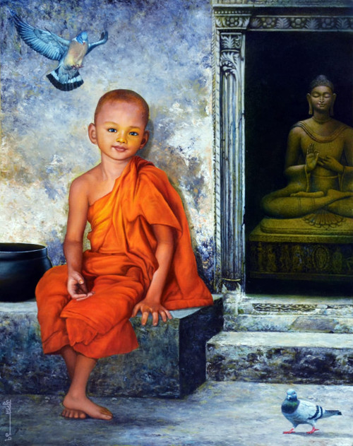 Buy Divine Look Handmade Painting by SAI ARTECH. Code:ART_1758_44198 ...