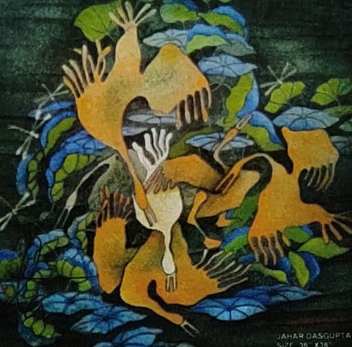 Buy Untitled Acrylic on Canvas by Modern Artist Handmade Painting by ...