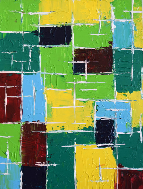 Buy Mind blocks Handmade Painting by NOOPURA KINKAR. Code:ART_3653 ...