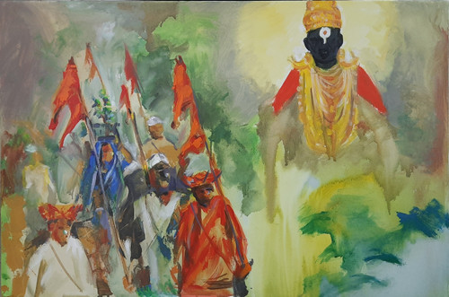 Buy Vitthala Handmade Painting by KALPANA BAGUL. Code:ART_5814_48325 ...