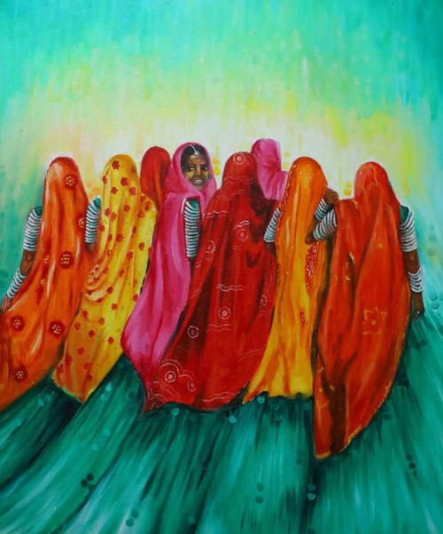 Buy Toli - Traditional, Vibrant, Figurative Painting Online | Fizdi