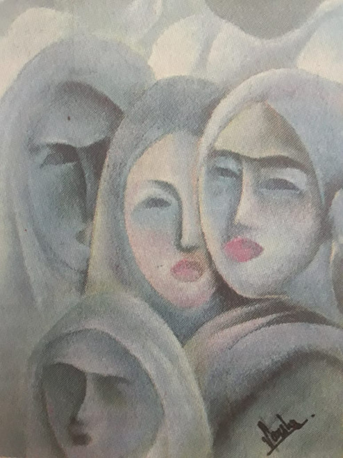 Buy Mysterious Girl Handmade Painting by VARSHA ASRANI. Code:ART_7617 ...