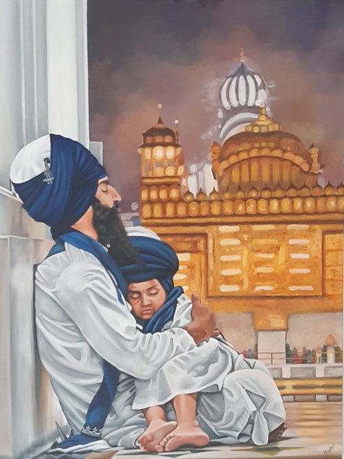 Buy Divine Connection - Realism, Spiritual, Portrait Painting Online ...