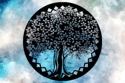 Buy Tree Art With Blue Background - Abstract, Whimsical, Nature ...
