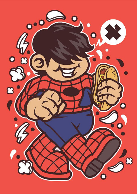 Shop Superhero Spiderkid (PRT_2230) - Canvas Art Print - 21in X 29in ...