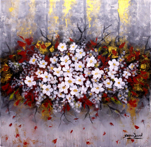 Buy Bunch Of Flowers - Abstract Floral Art Painting Online | Fizdi