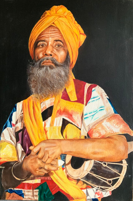 Buy Baul Singer - Realism, Portrait, Cultural Painting Online | Fizdi