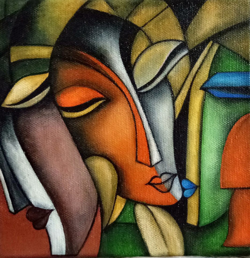 Buy Abstract Faces - Abstract, Cubism, Geometric Painting Online | Fizdi