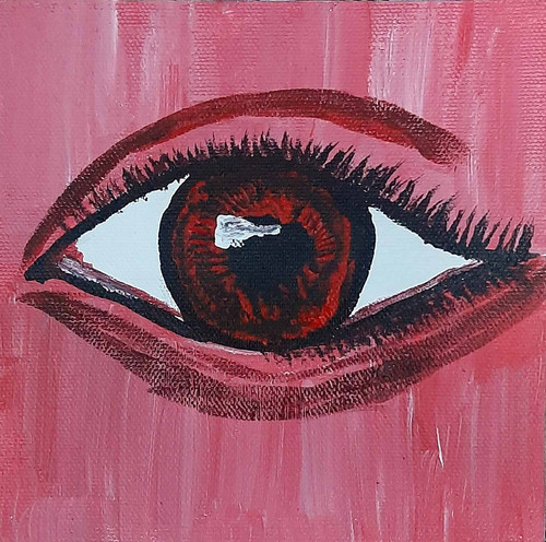 Buy Red Eye - Abstract, Surreal, Modern Painting Online | Fizdi