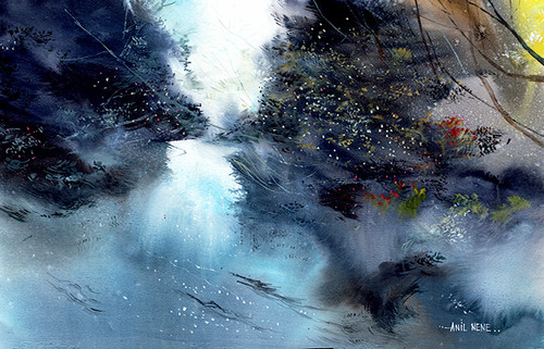 Buy Monsoon 2019 - 2 - Abstract, Impressionistic Painting Online | Fizdi