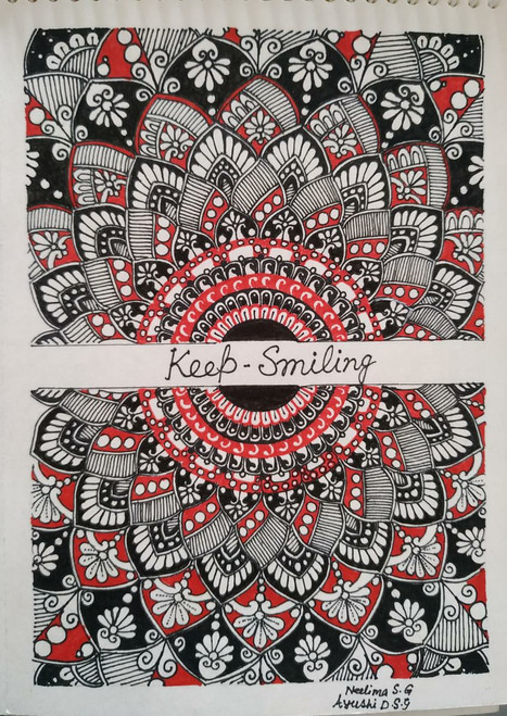 Buy Keep Smiling - Quote Mandala Art With A Positive Note - Mandala ...
