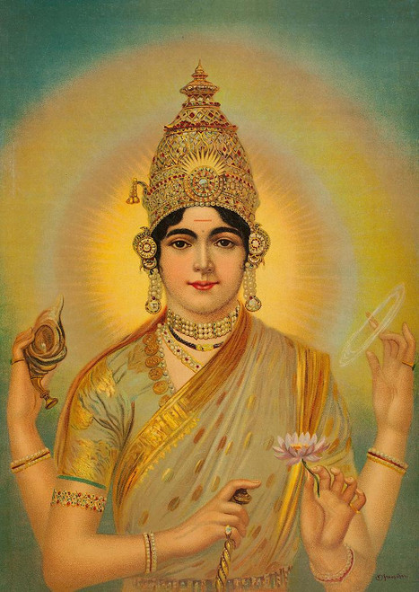 Buy Indira Devi By Raja Ravi Verma - Classical Indian Portrait Painting ...