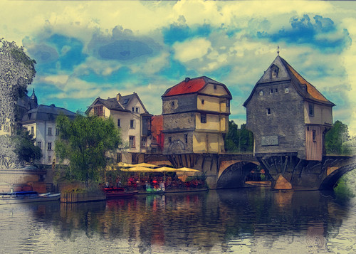 Buy Architecture Building Bridge House Construction - Impressionist ...