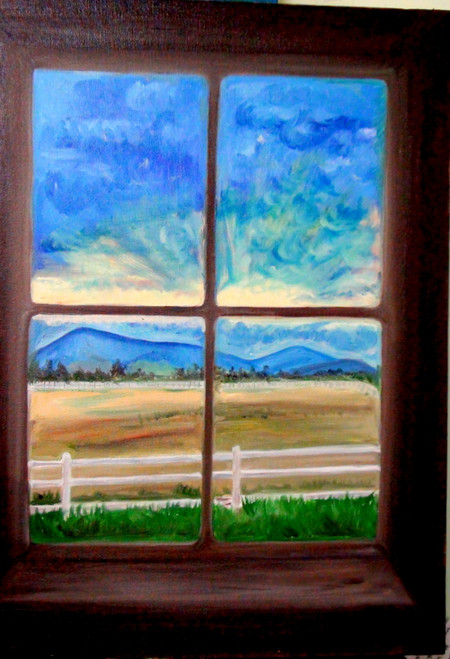 Buy View From Window - Realism, Landscape Painting Online | Fizdi