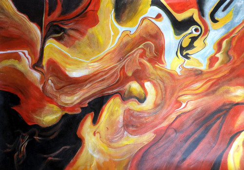 Buy Desert Sun - Abstract Expressionism Painting Online | Fizdi