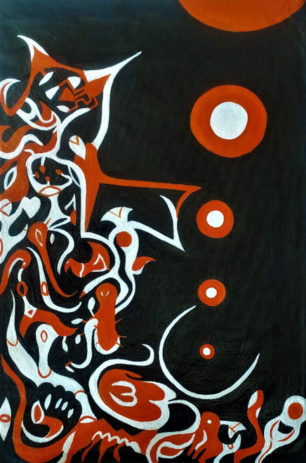 Buy On My Om Abstract Om Art - Abstract, Symbolic, Modern Painting ...