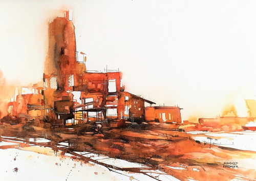Buy Building The Future 05 - Abstract, Modern, Expressive Painting ...