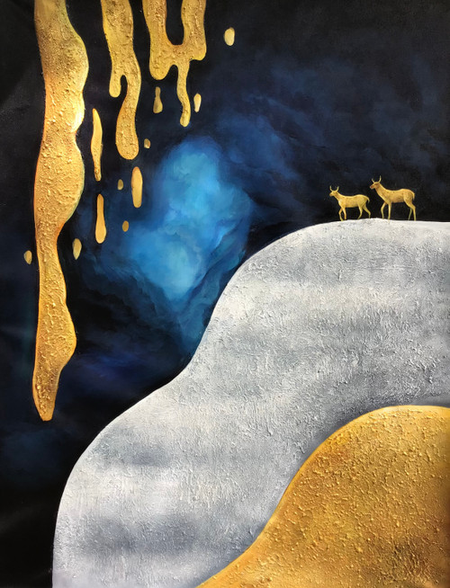 Buy Abstract Dear Painting - Abstract Surrealism Painting Online | Fizdi