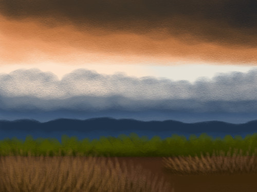 Buy Sunset In The Clouds - A Cloudy Sky At Sunset - Landscape, Realism ...