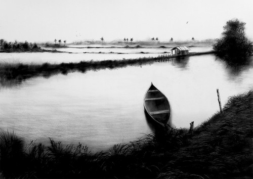Buy Waiting -iv - Monochrome Realism Painting Online | Fizdi