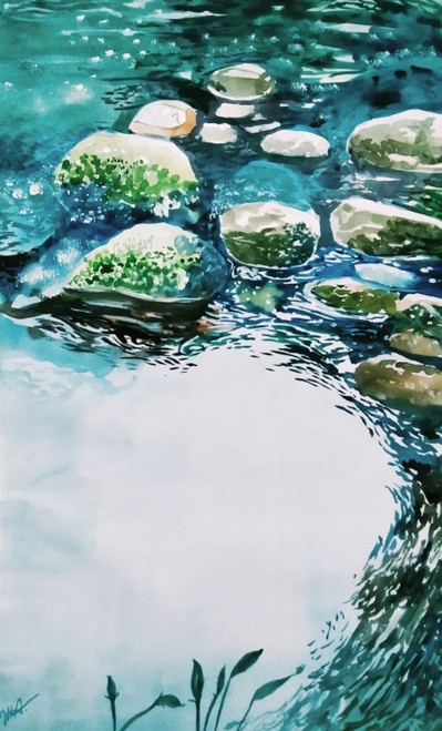 Buy Reflection - Realism, Nature, Impressionism Painting Online | Fizdi