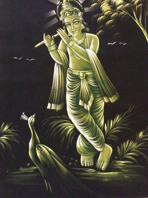 Buy Green Krishna by Community Artists Group@ Rs. 6490. Code:ART_PIAA ...