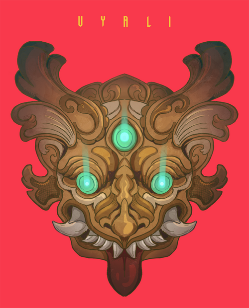 Buy the mask of vyali Canvas Art Print by ANGITH JAYARAJAN. Code:PRT ...