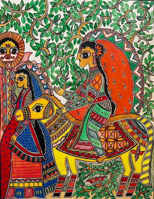 Buy Ghudsawari Handmade Painting by BHAMINI SHREE. Code:ART_8725_70912 ...