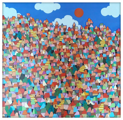 Buy City of joy Handmade Painting by JAYDEEP GHOSH. Code:ART_7899_70891 ...