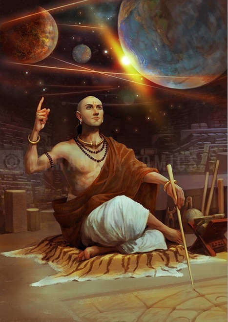 Buy Arya Bhatta - Realism, Cosmic, Historical Painting Online | Fizdi