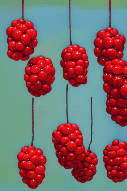 Buy Berry - Modern, Minimalistic, Surreal Painting Online | Fizdi