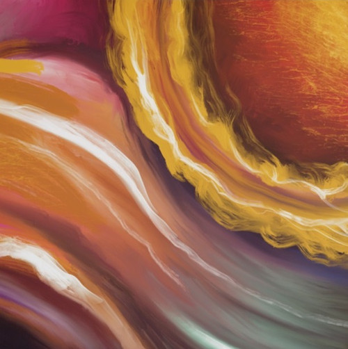 Buy Sunburn - Square Painting By Khagol Art Gallery - Abstract ...