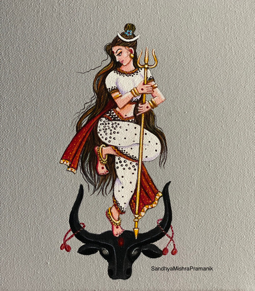 Buy Devi In White 1 - Traditional, Figurative, Spiritual Painting ...