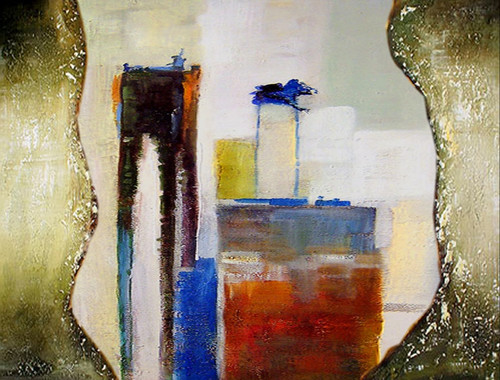 Buy Leaning Towards Tomorrow - Abstract, Modern, Urban Painting Online ...
