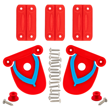 Cooler Repair Kit (flip-flop latches - red hinges) - 3 hinges, 2 Stars ...