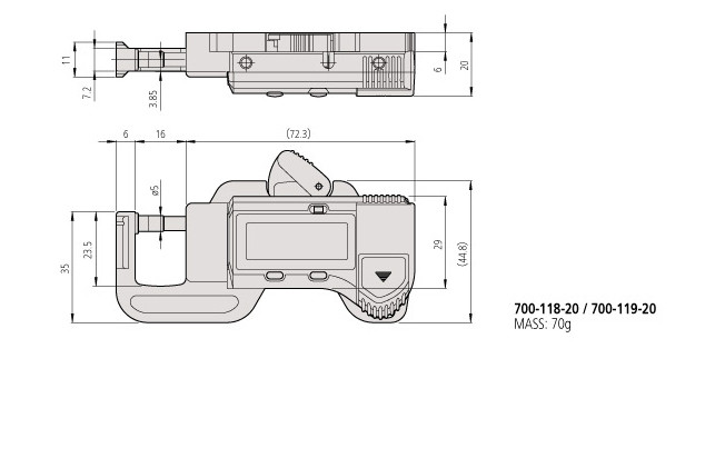 Mitutoyo Digital Pocket Quick Mini Micrometer 0 - 0.5" - 700-118 ...