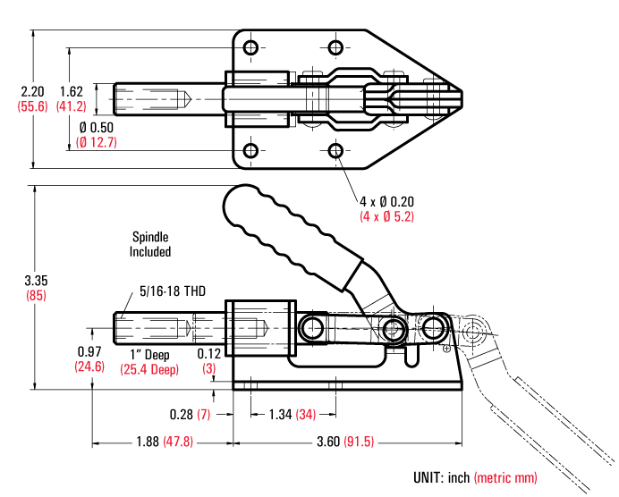 Good Hand Push/Pull Toggle Clamp - GH-36092 - Light Tool Supply