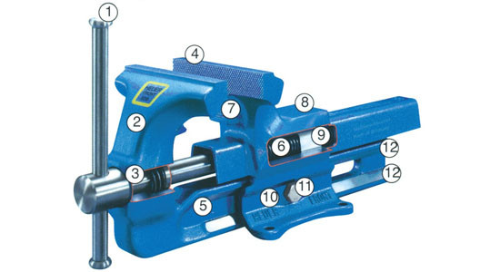 HEUER BENCH VISE - THE ORIGINAL MADE IN GERMANY - Light Tool Supply