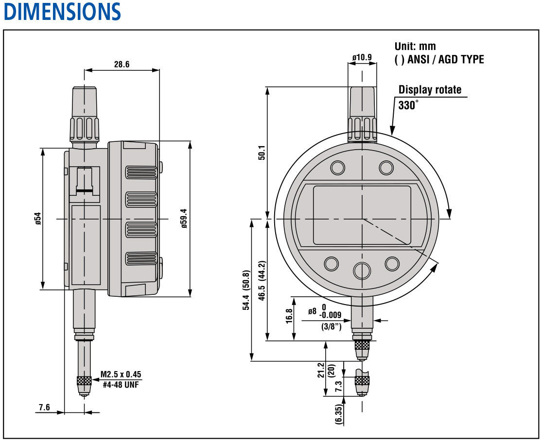 Mitutoyo ABSOLUTE Digimatic Indicators ID-C, Series 543 Calculation ...