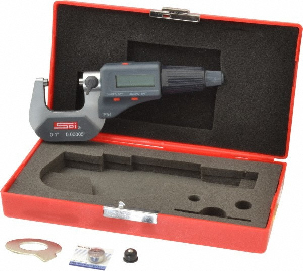 SPI IP54 Outside Electronic Micrometers - Light Tool Supply