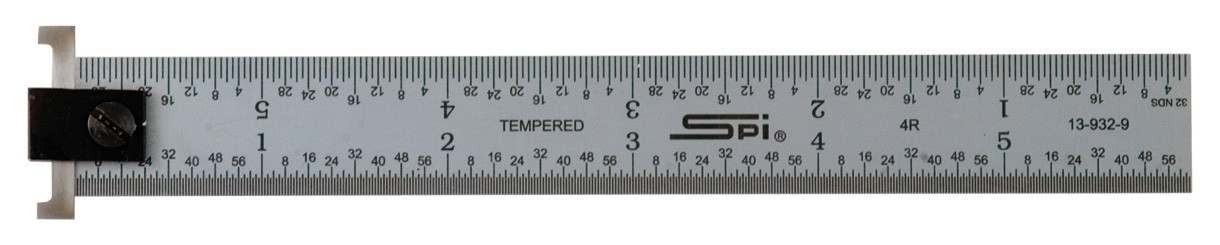 SPI Adjustable Hook Rule, Satin Chrome Finish, 12" 4R - 13-935-2 ...