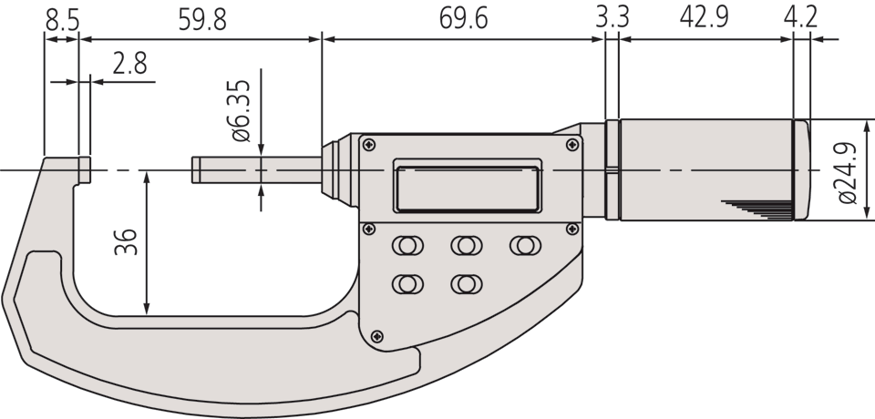 Mitutoyo ABSOLUTE Digimatic Quickmike Micrometer 1-2.2"/25-55mm - 293 ...