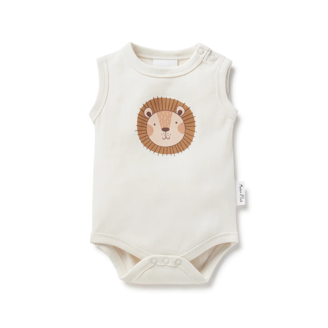 Lion Print Singlet Onesie - Trims Collective
