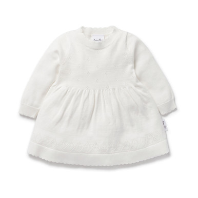 Ivory Pointelle Knit Dress - Trims Collective