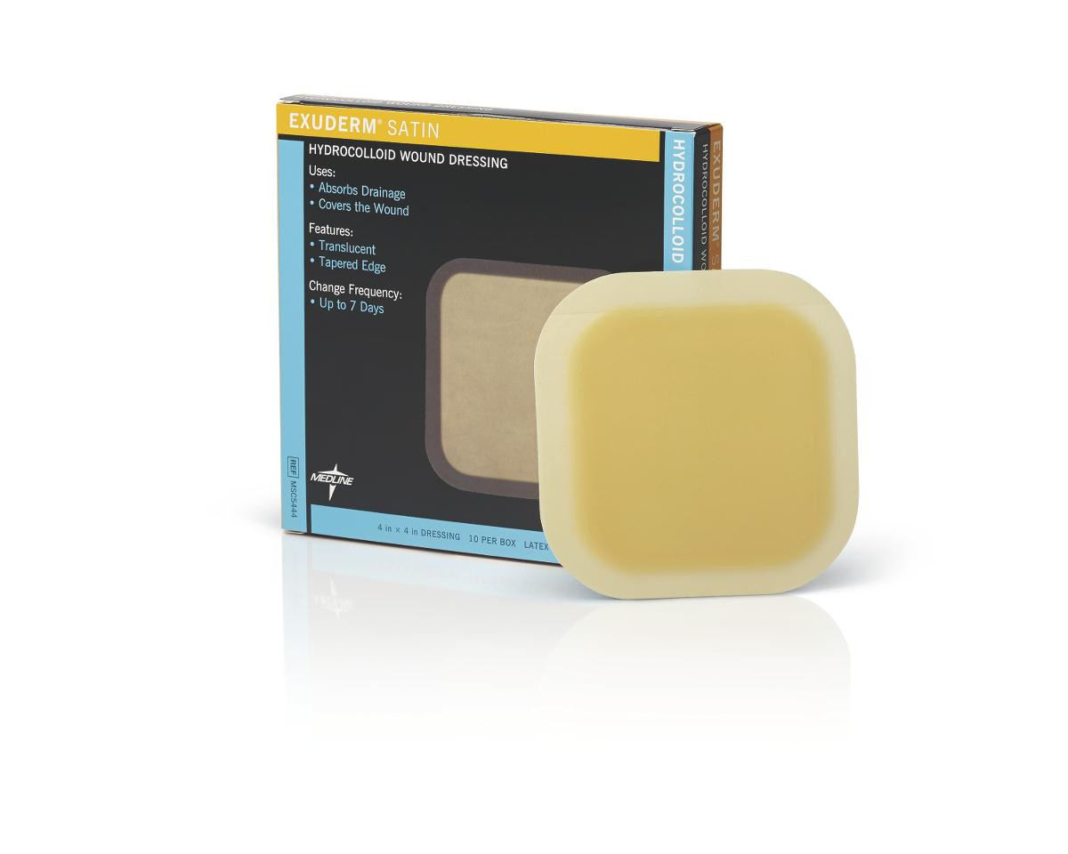 Medline MSC5422 - Exuderm Satin Hydrocolloid Wound Dressing, 2" x 2 ...